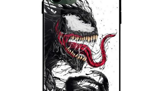 Venom side face Glass Case Back Cover | ShopperShine